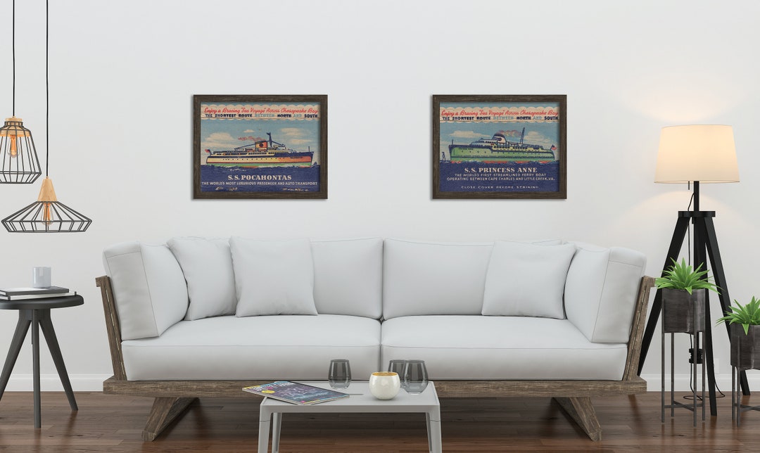 Vintage Ferry Boat Matchbook Poster Set (12 X 16 In.) - Etsy
