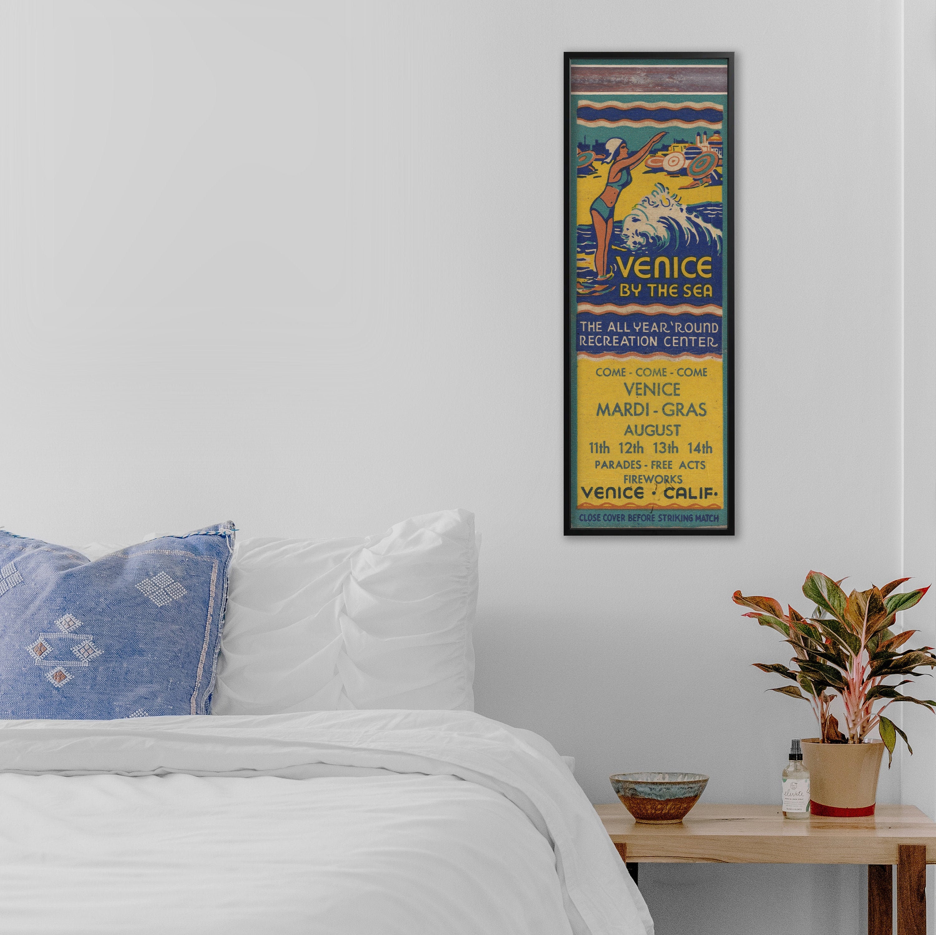 Retro Venice Beach Matchbook Poster 12 X 36in. Vintage - Etsy