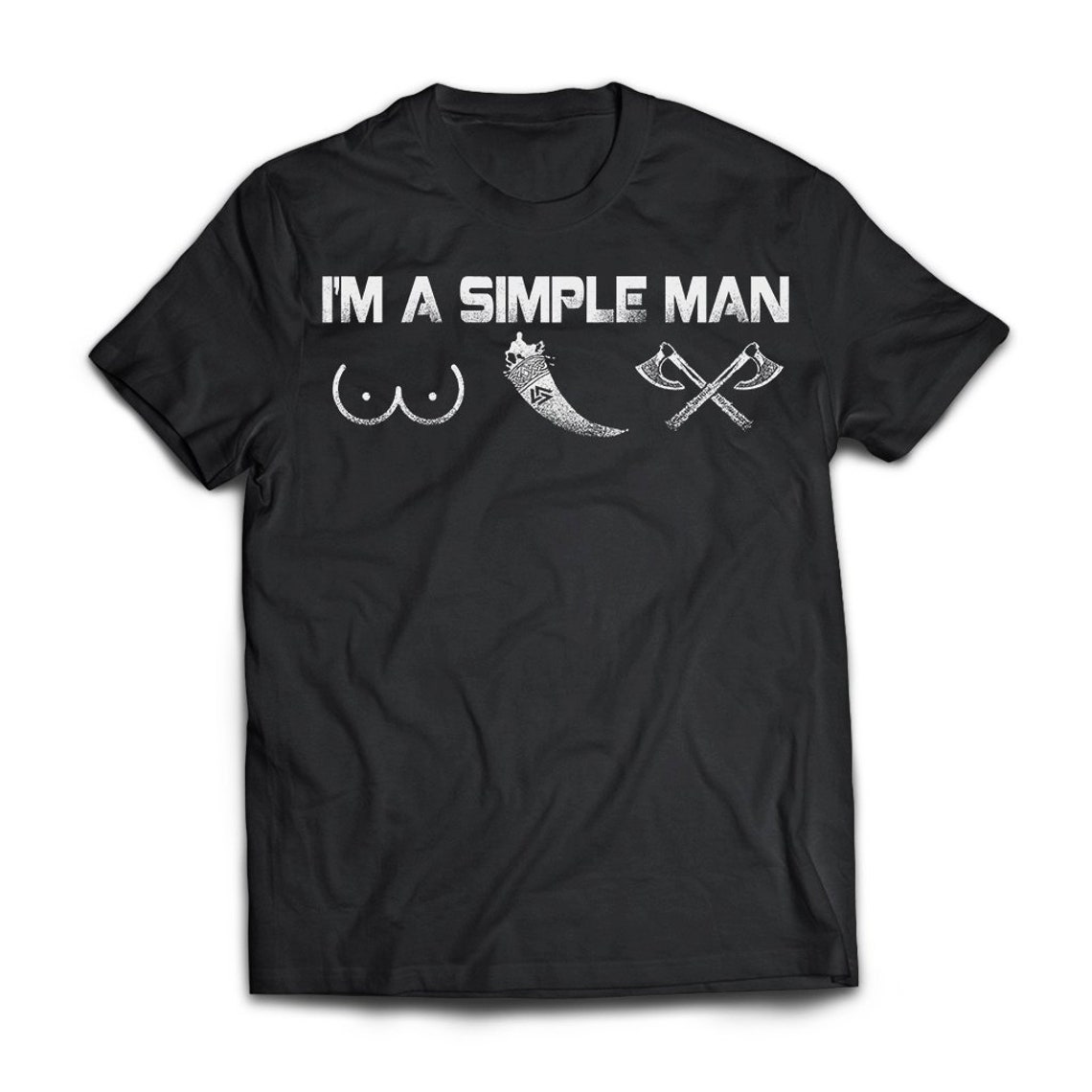 I'm a Simple Man, Black T-shirt for Men, Front - Etsy