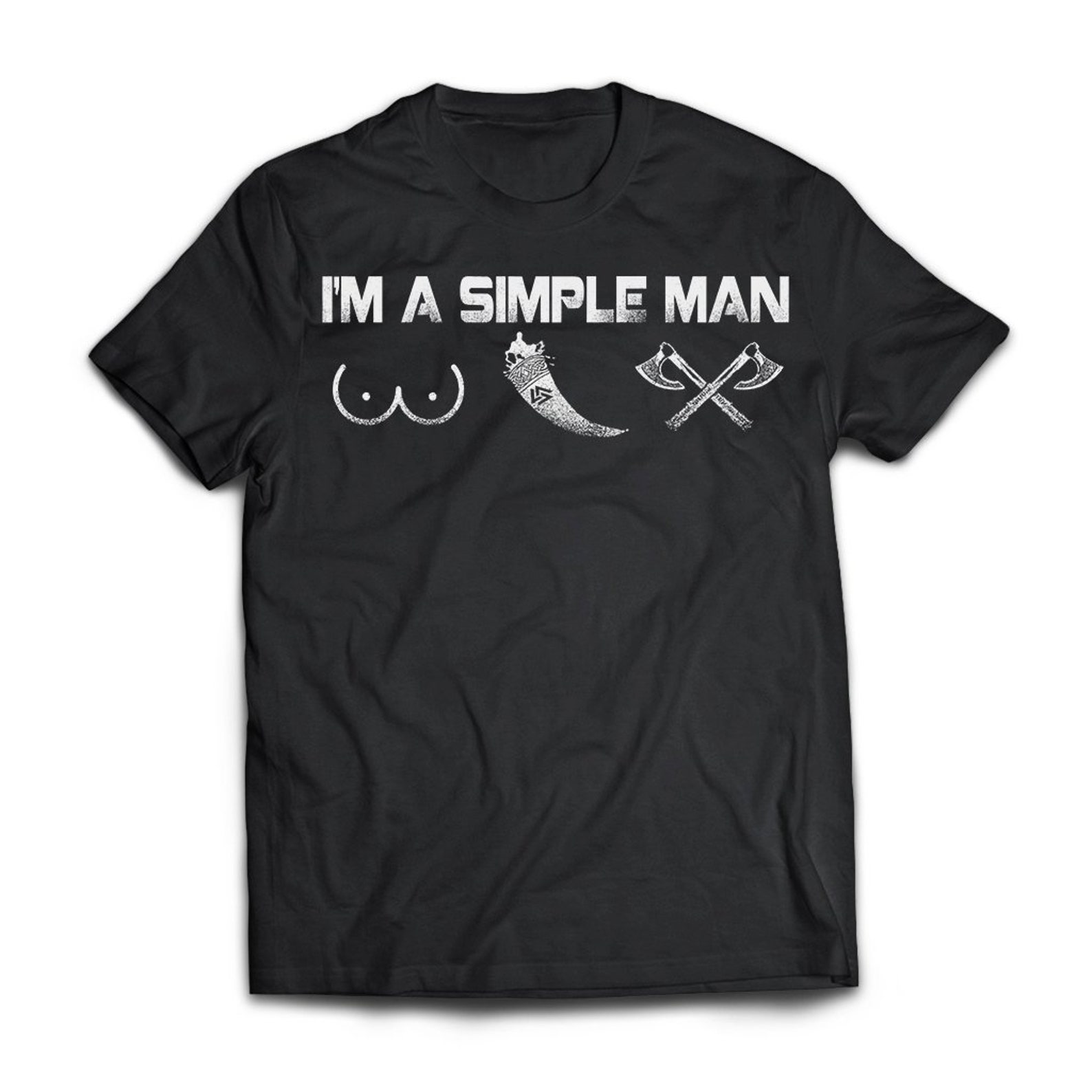 I'm a Simple Man, Black T-shirt for Men, Front - Etsy