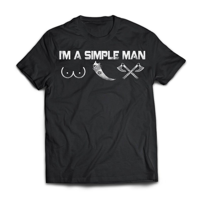 I'm a Simple Man, Black T-shirt for Men, Front - Etsy
