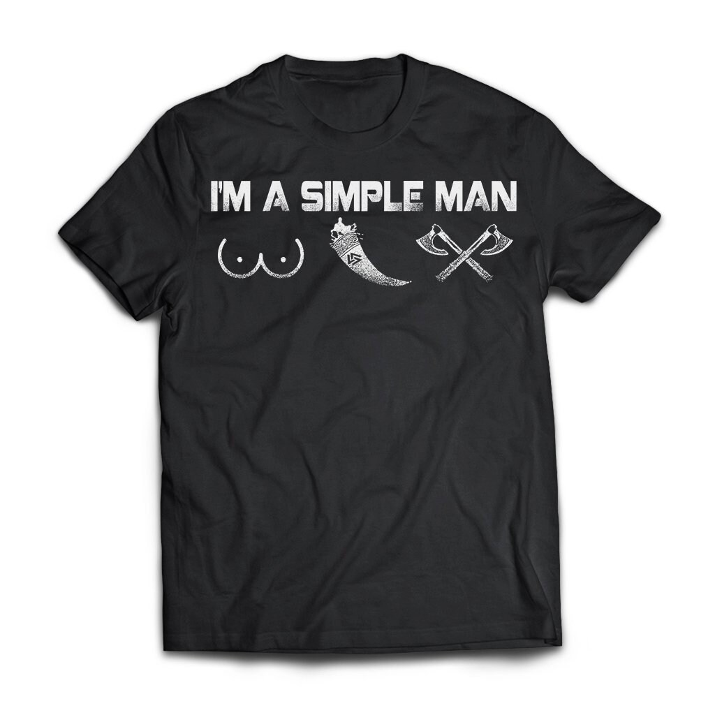 I'm a Simple Man, Black T-shirt for Men, Front - Etsy