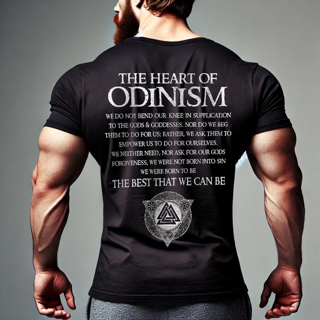 Odinism, Back Next Level Mens Triblend the Heart of Odinism T-shirt ...
