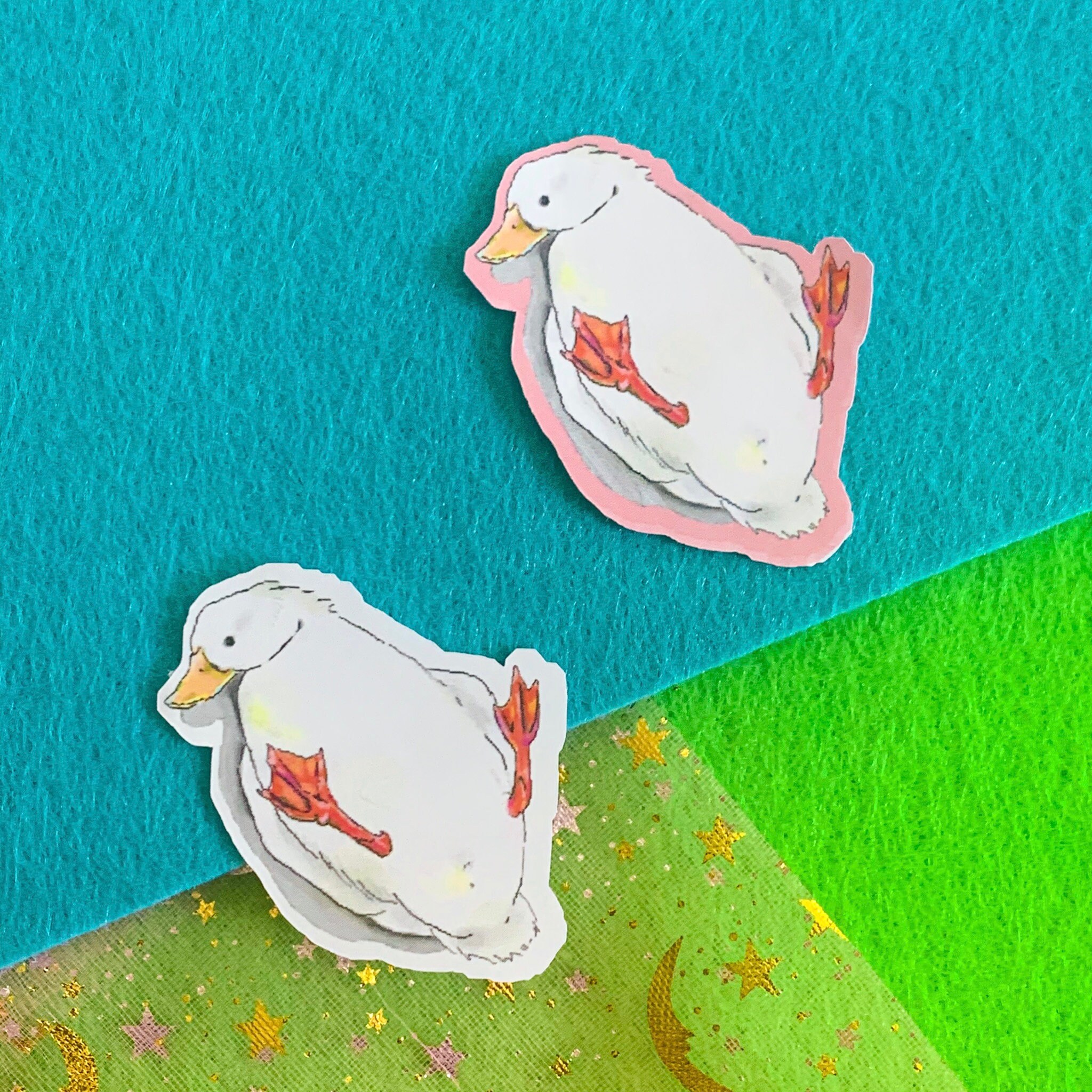 Kawaii Duck Laptop Notebook Planner Cute Diecut Paper Stickers - Etsy