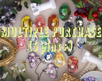 Houseki Glitter Enamel Pins - Etsy