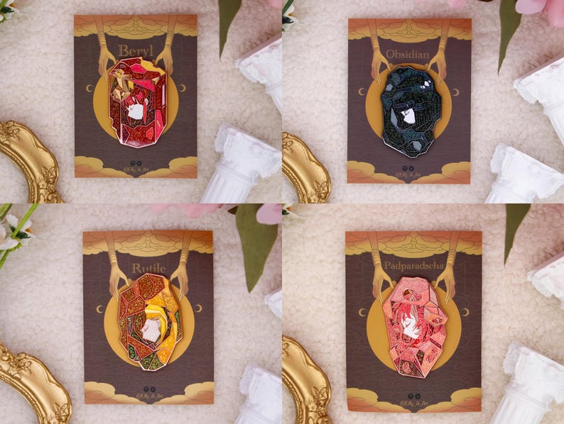 Land of Lustrous/houseki No Kuni HNK Gem Enamel Glitter Pin - Etsy