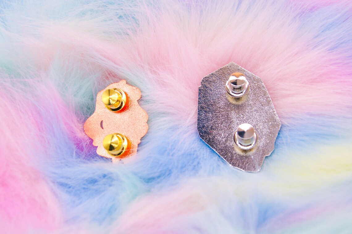 Pin back upgrade Metal locking pin backs Secure pin back Tie | Etsy