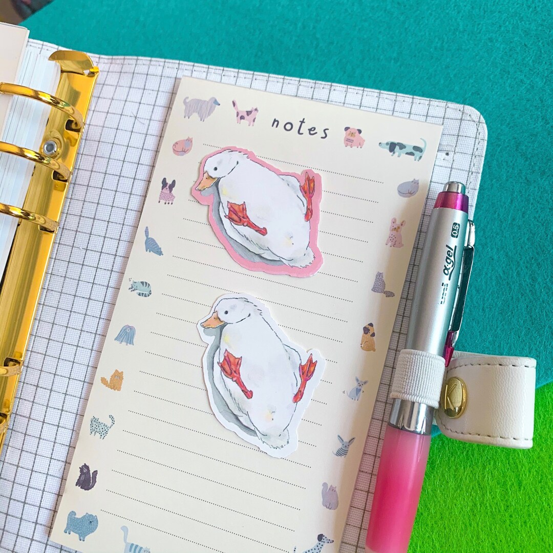 Kawaii Duck Laptop Notebook Planner Cute Diecut Paper Stickers - Etsy