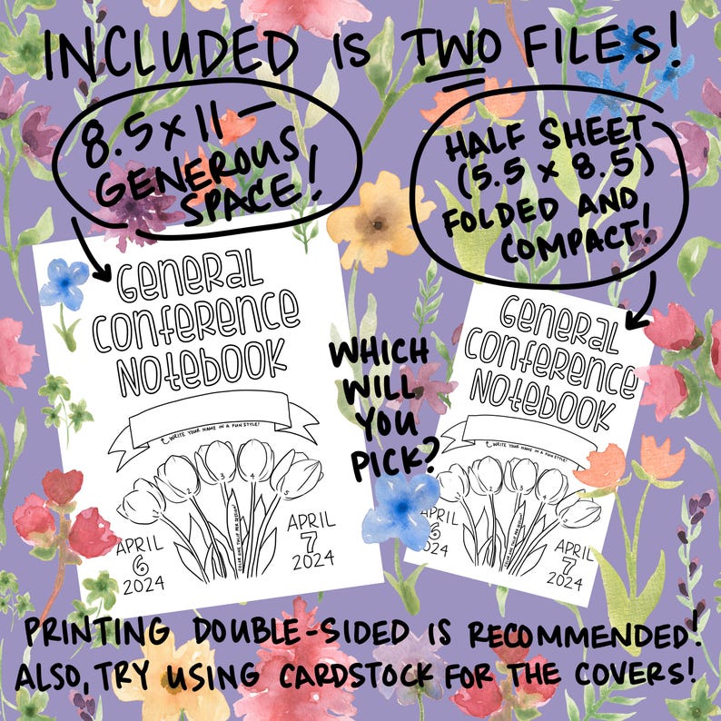 LDS General Conference Notebook | Printable Conference Notes ...