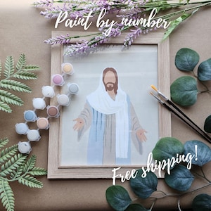 Jesus Christ Paint by Number Kit: Christian DIY Art (8x10) - Etsy