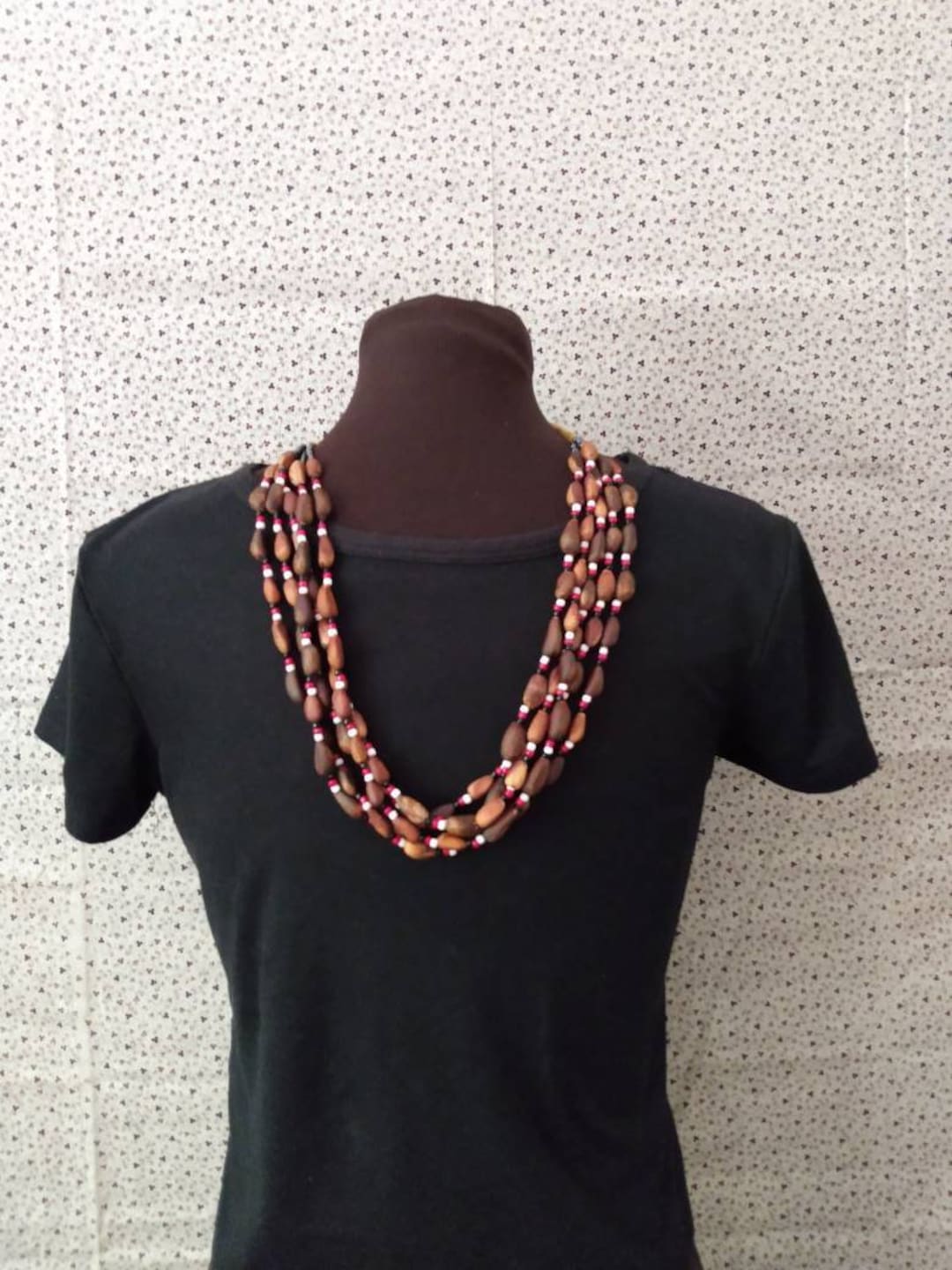 5 Strand Pine Nut Necklace - Etsy