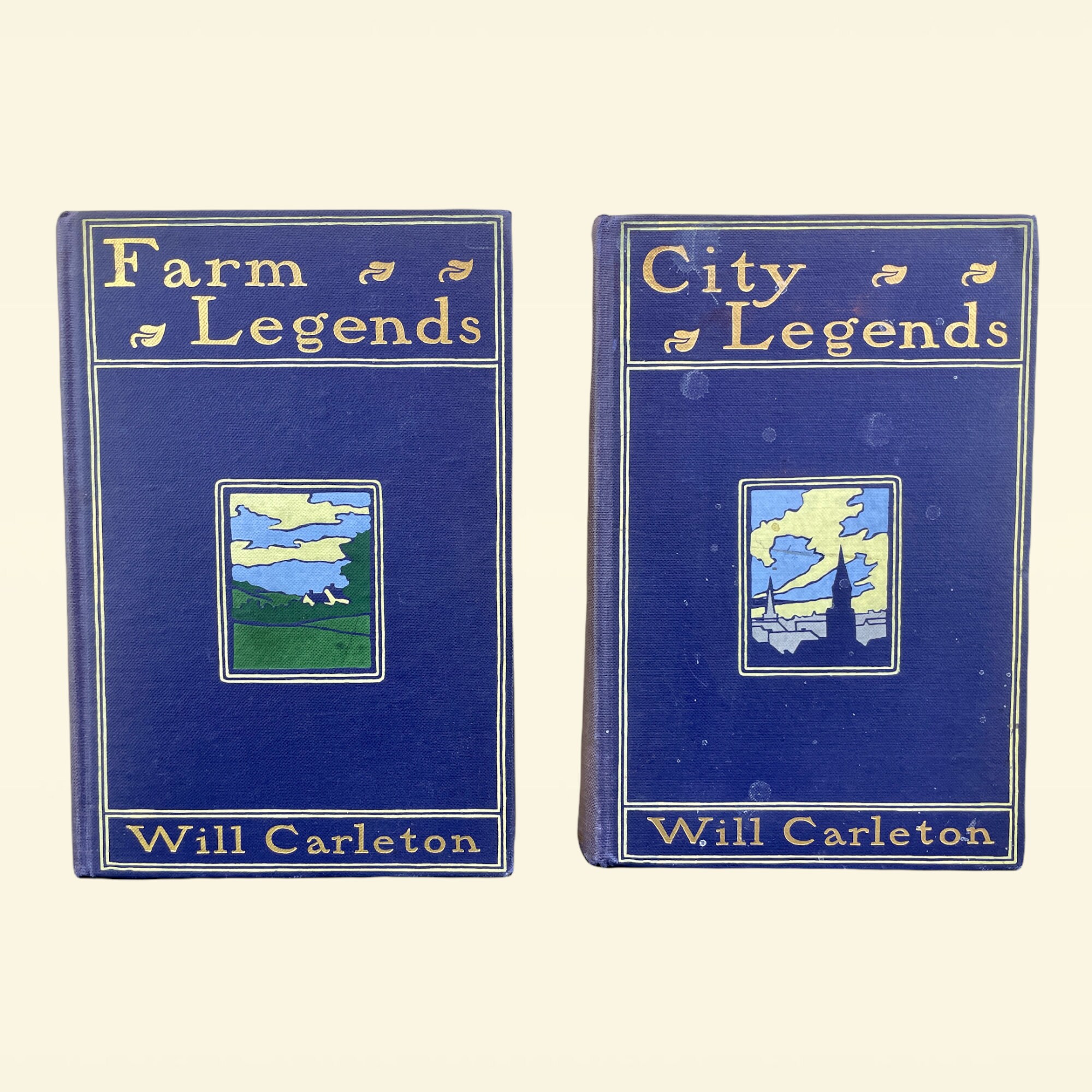 Farm Legends and City Legends by Will Carleton Navy Blue - Etsy