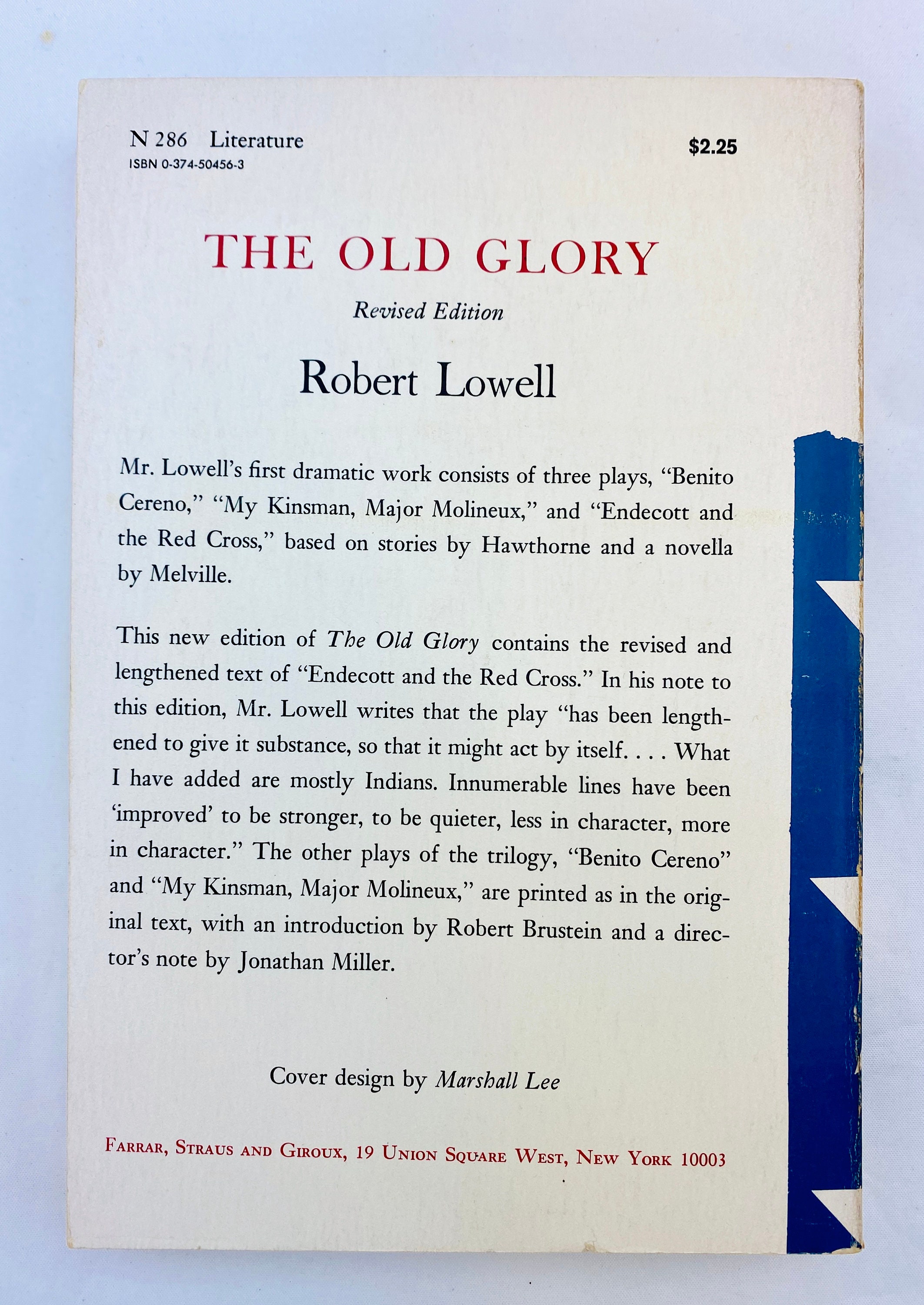 The Old Glory Robert Lowell 1971 Édition révisée Livre de - Etsy France