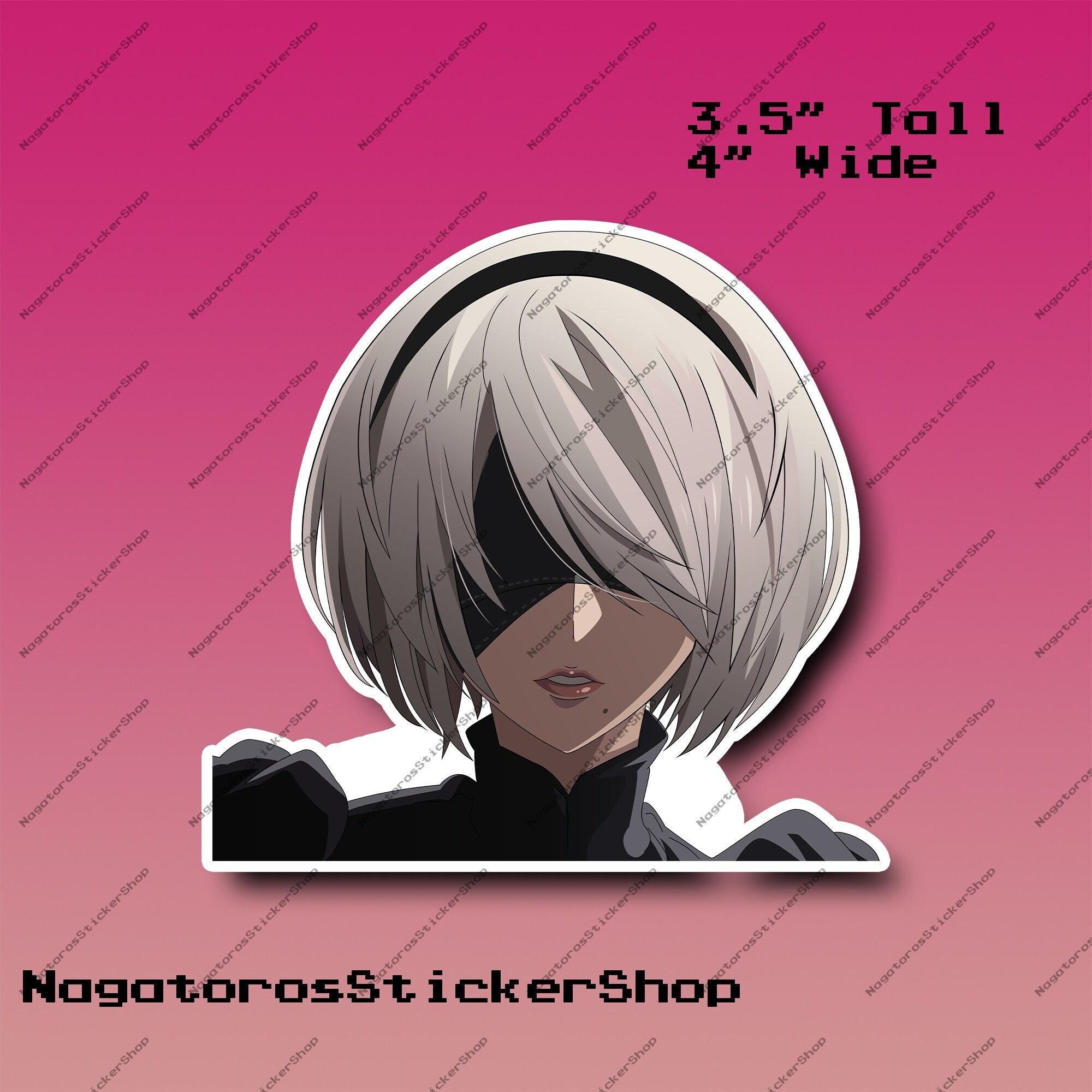 Nier Automata 2b Anime Sticker Waifu - Etsy