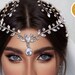 Gold or Silver Headchain, Head Chain, Wedding Boho Headpiece, Bridal ...