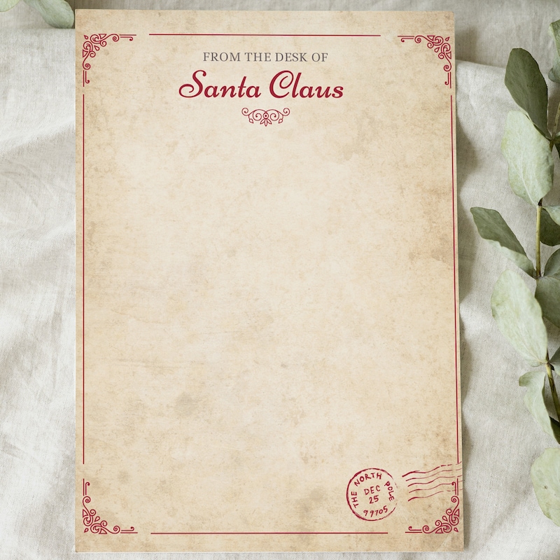 Plain Santa Letter - Etsy UK