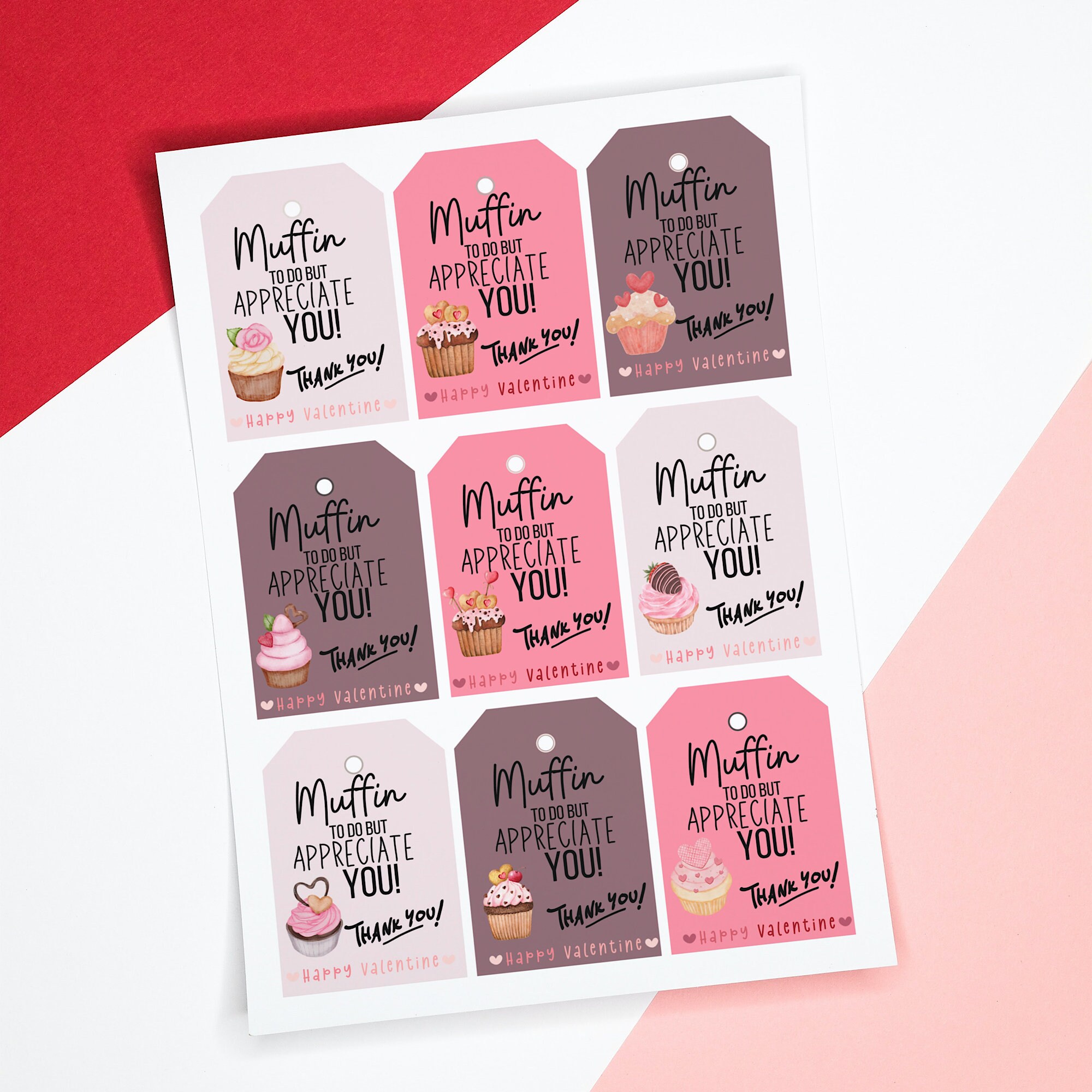 Teacher Appreciation Gift Tag for Valentine’s Day, Muffin to Do but ...
