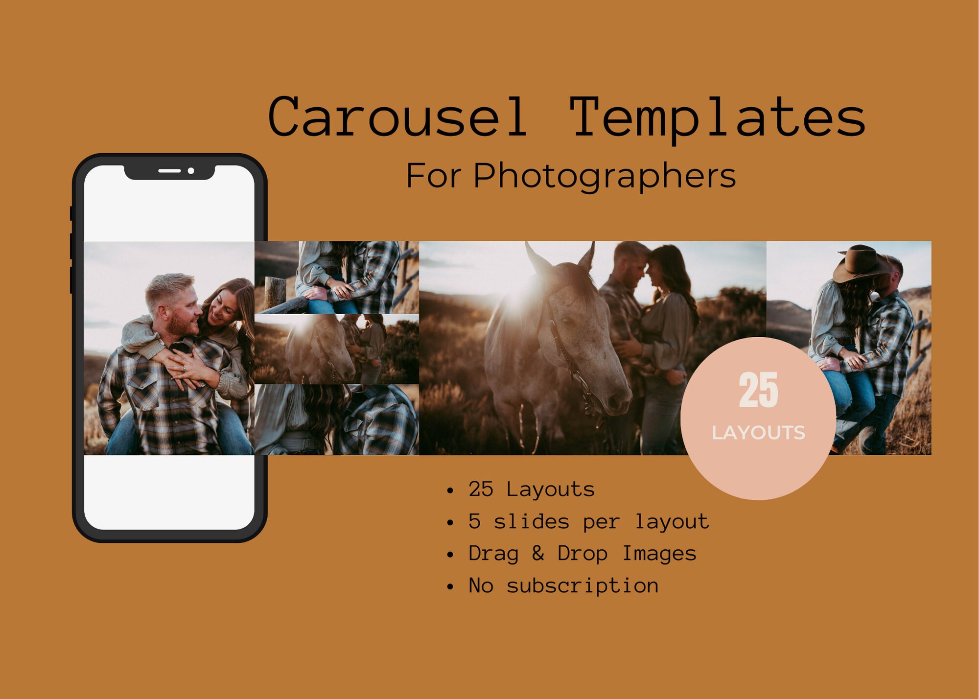 Instagram Carousel, Template for Influencers and Photographers ...
