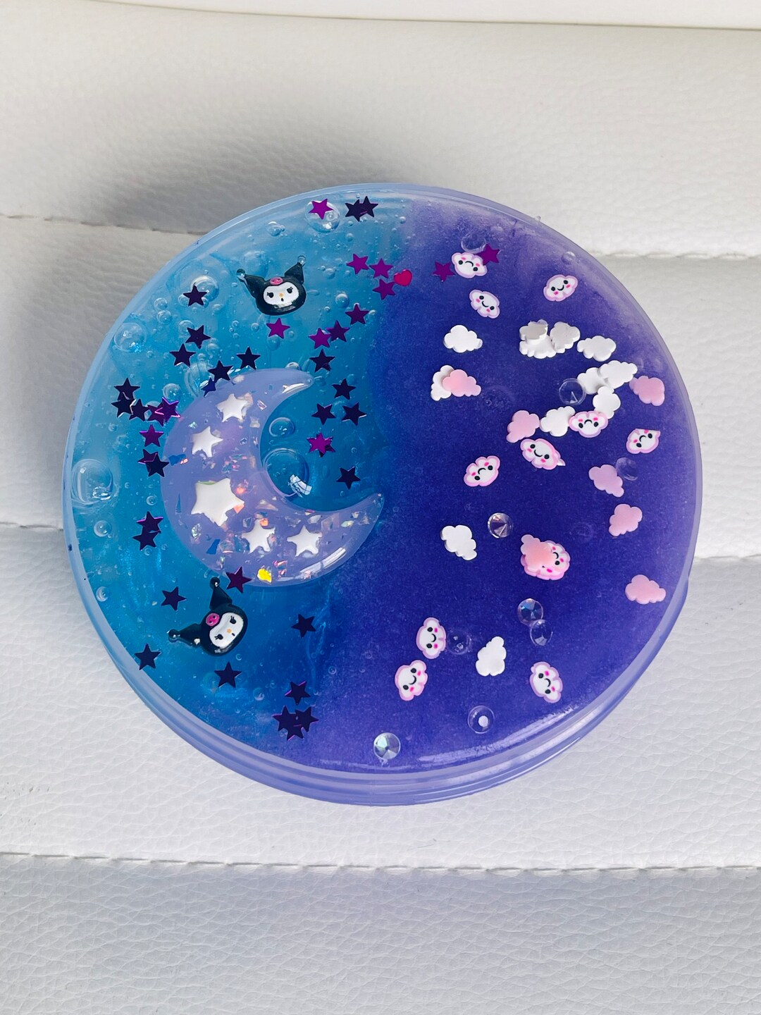 Mystic Kuromi Slime Clear Coated Pigmented Duo Toned Sensory - Etsy