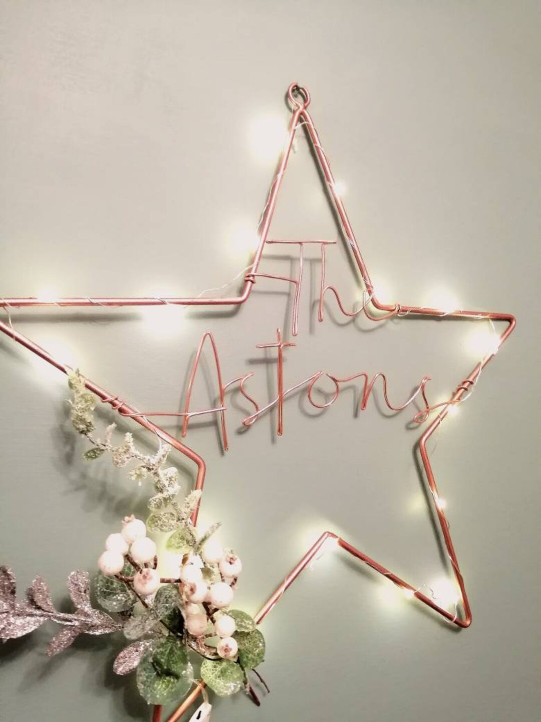 Family Sign - Wall Star Hanging - Personalised Star - Copper Star ...