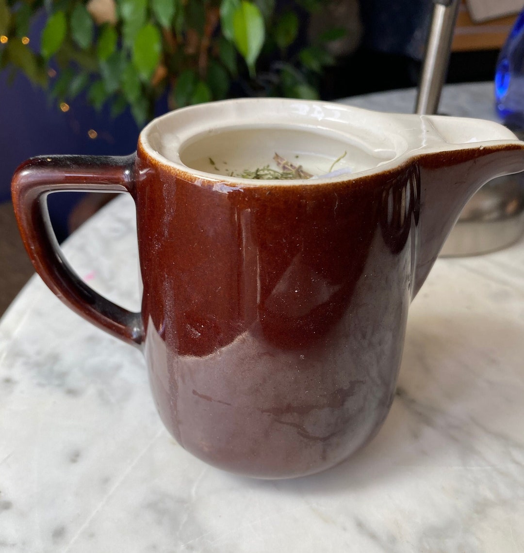 CANDLE / Glazed Brown Pitcher / Vintage / Repurposed Into a Candle ...