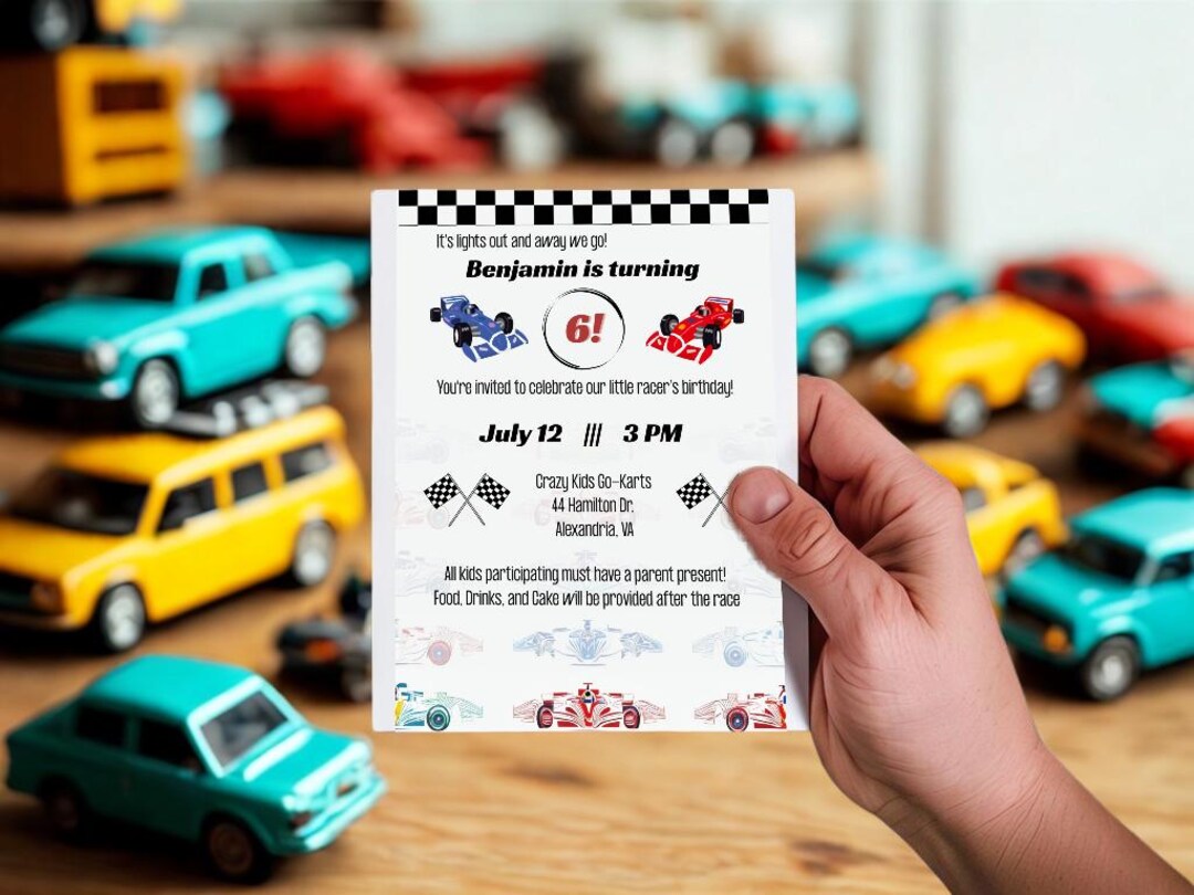 Formula 1 Party Invitation - Etsy