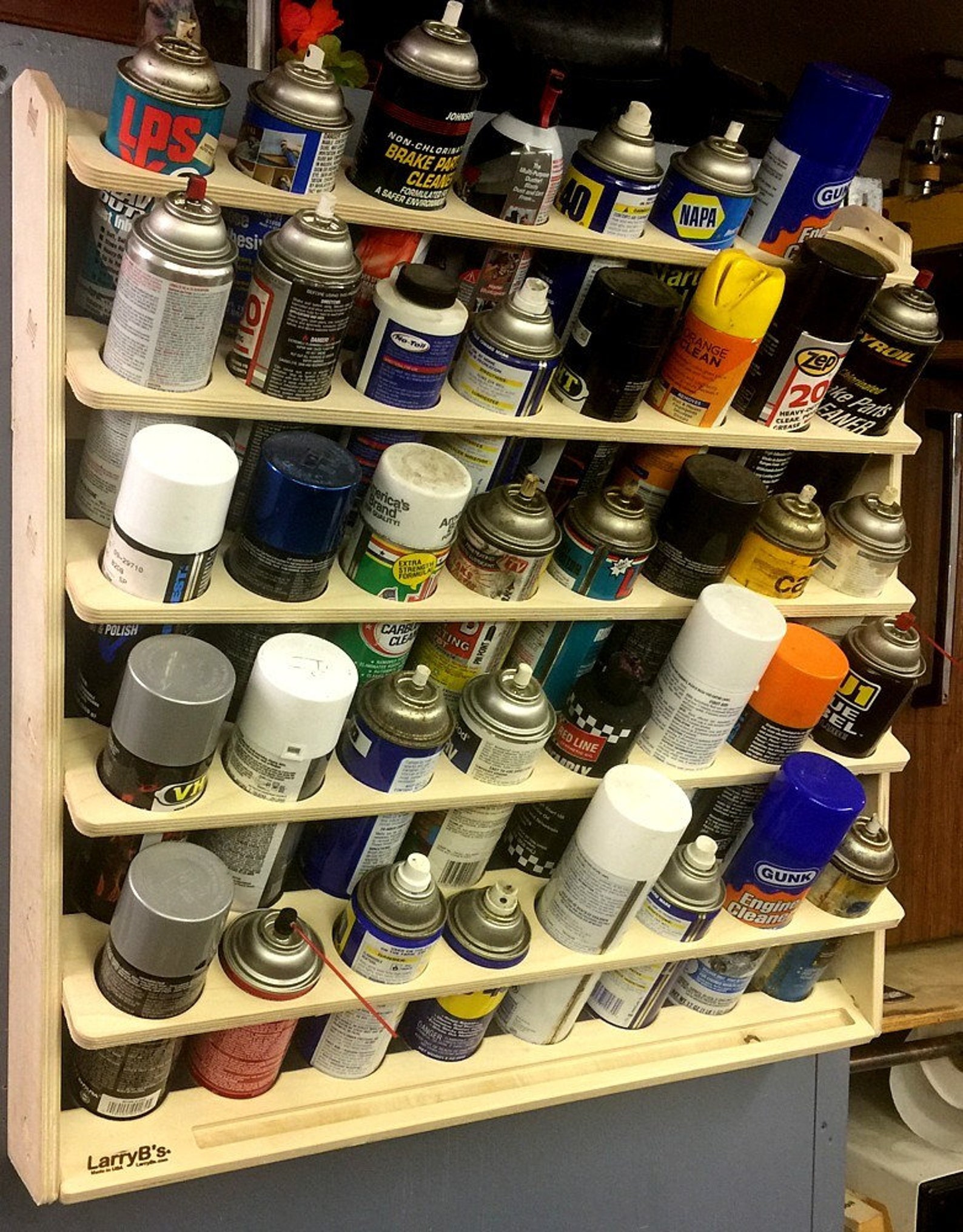 40 Can Spray Paint or Lube Can Wall Mount Storage Holder Rack - Etsy