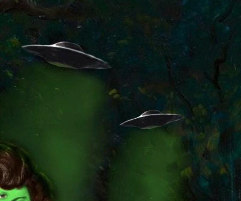 Alien Ufo Pulp Art / Pin up Print - Etsy
