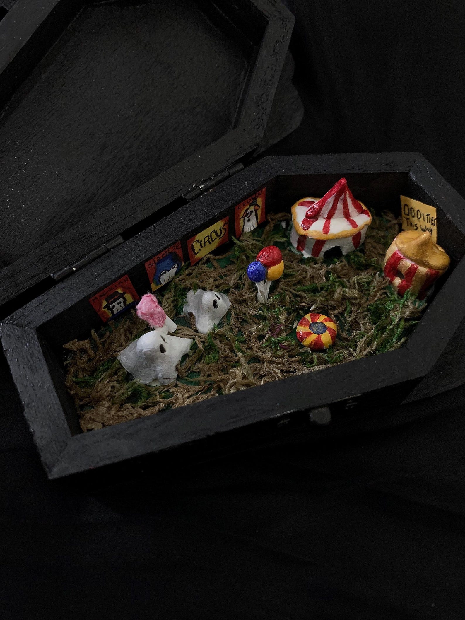 Mini Clay Ghost Circus Oddity - Etsy