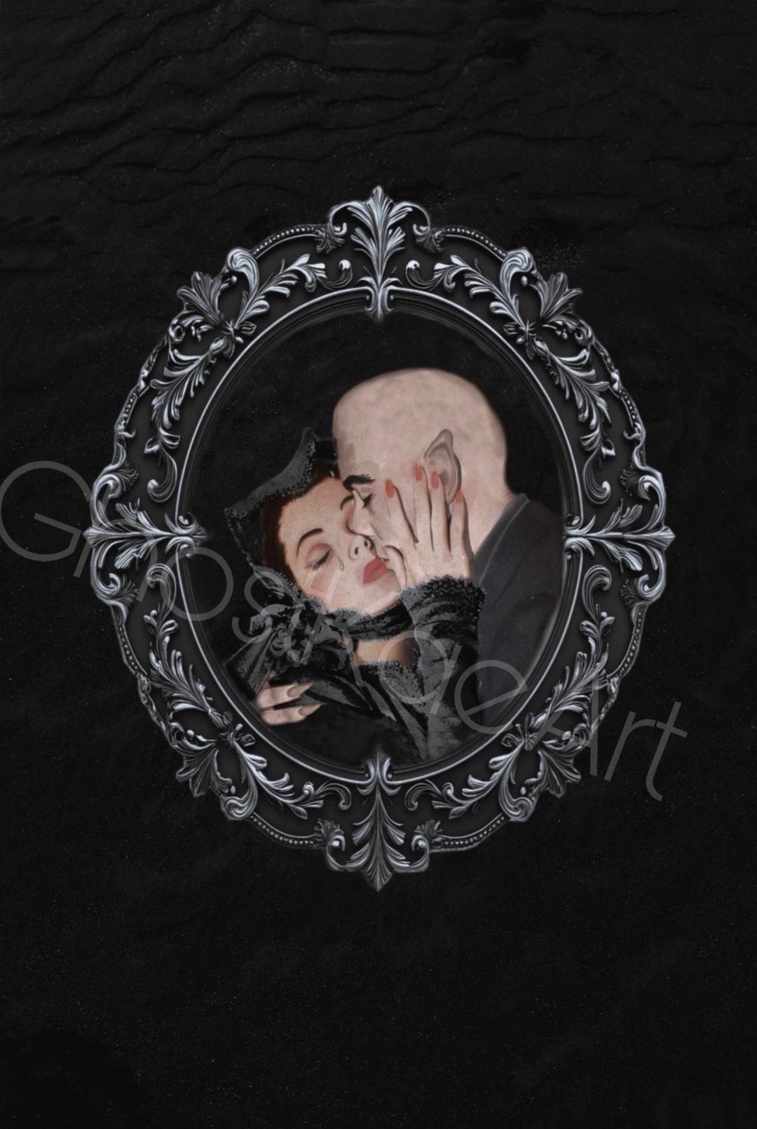 Nosferatu Vampire Pulp Art / Pin up Girl Art Print - Etsy
