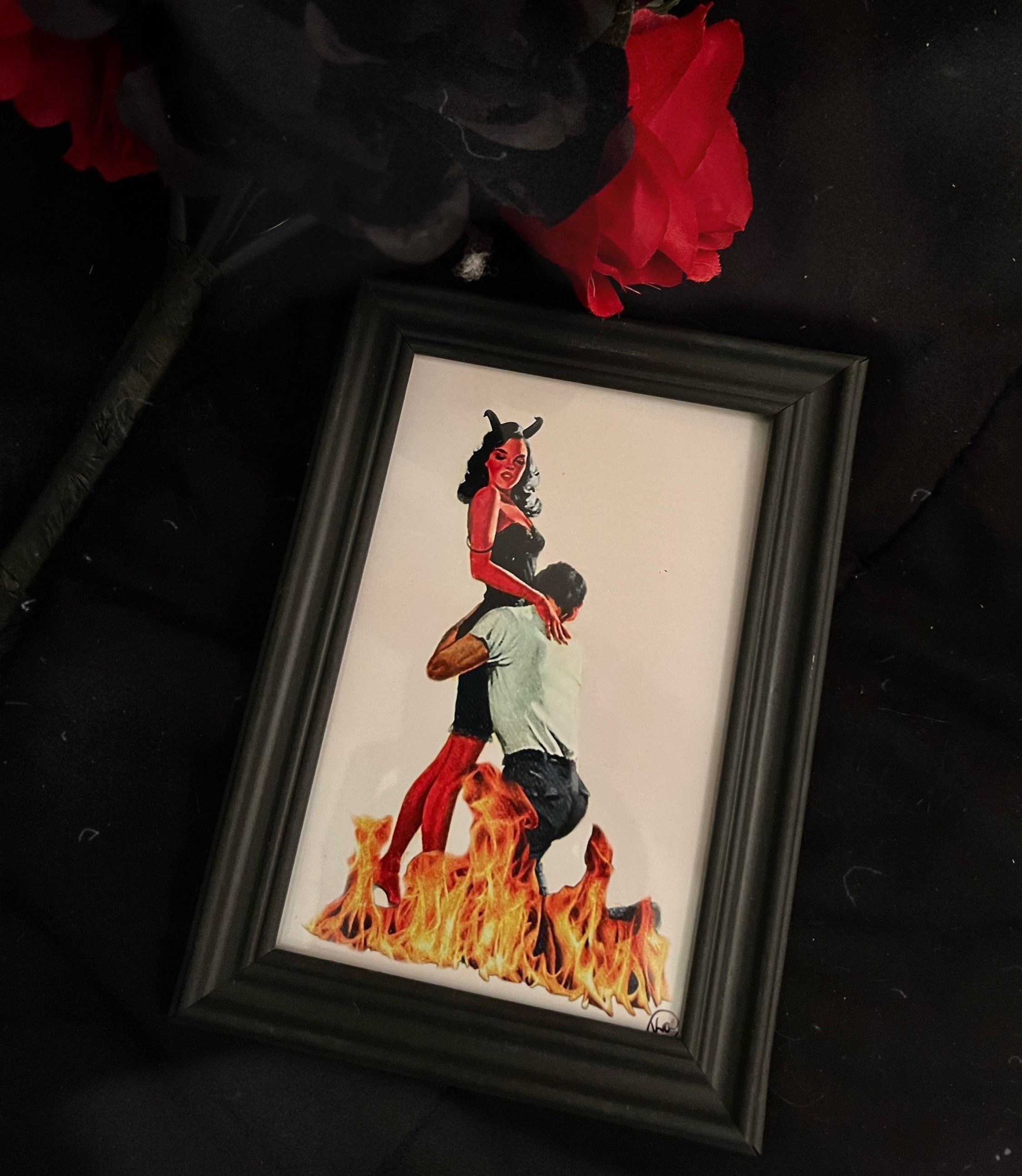 Devil Woman Pulp Art / Pin up Print - Etsy