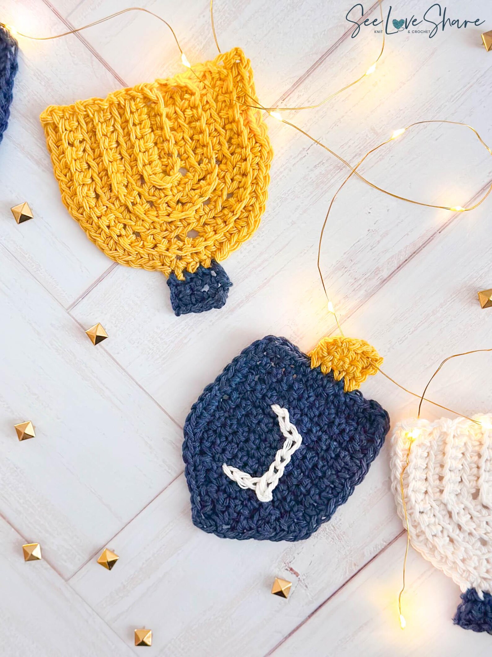 Hanukkah Crochet Menorah Pattern & Crochet Dreidel Pattern – DIY ...