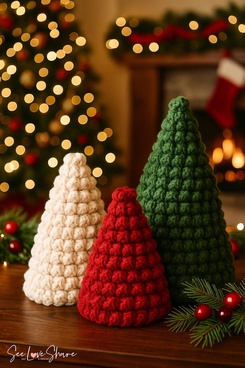 Crochet Christmas Tree | Crochet Tree Pattern | 3-sizes, Beginner ...