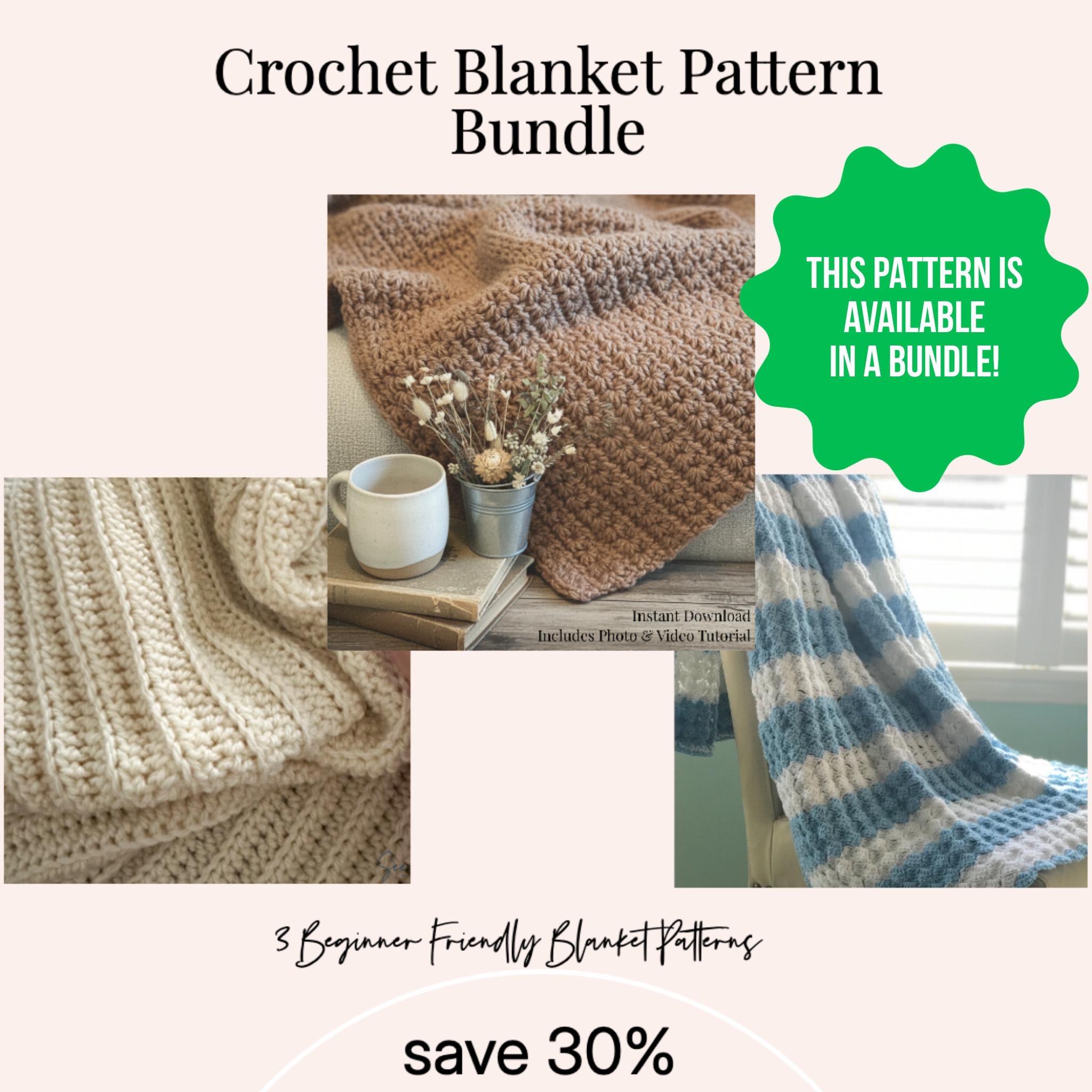 Luxe Chunky Throw Pattern | Beginner Crochet Blanket | Ribbed Cozy ...