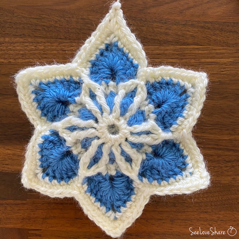 Brioche Crochet 6-point Star Garland Ornament PATTERN With - Etsy