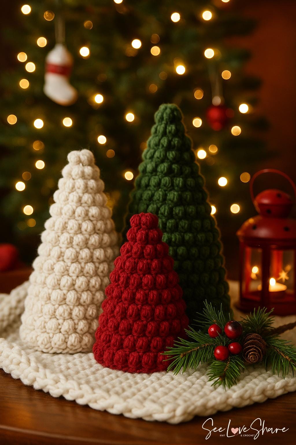 Crochet Christmas Tree | Crochet Tree Pattern | 3-sizes, Beginner ...