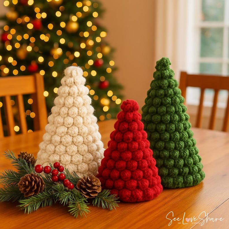 Crochet Christmas Tree | Crochet Tree Pattern | 3-sizes, Beginner ...