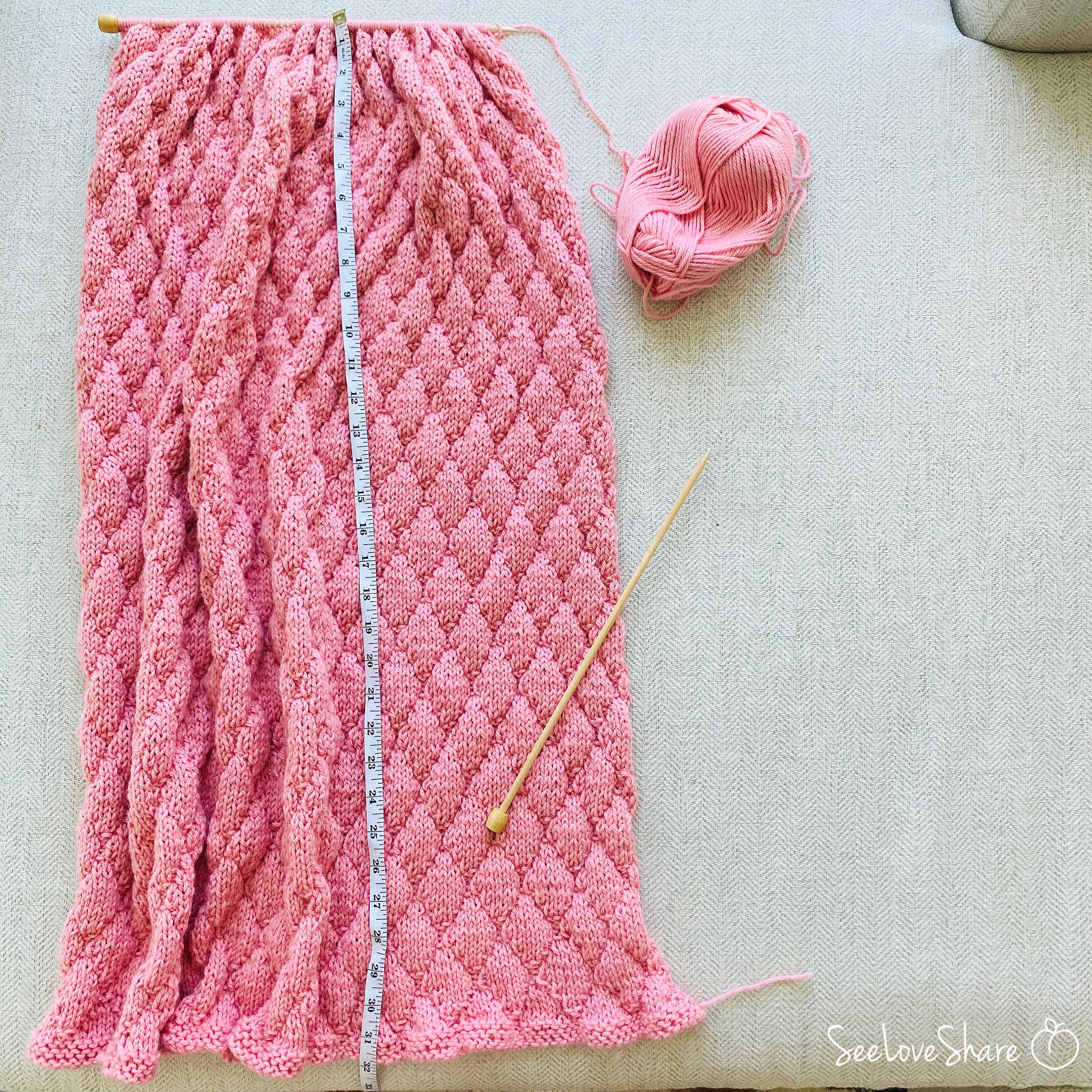 Knit Baby Blanket Pattern | Argyle Knit Blanket | Baby Blanket Pattern ...