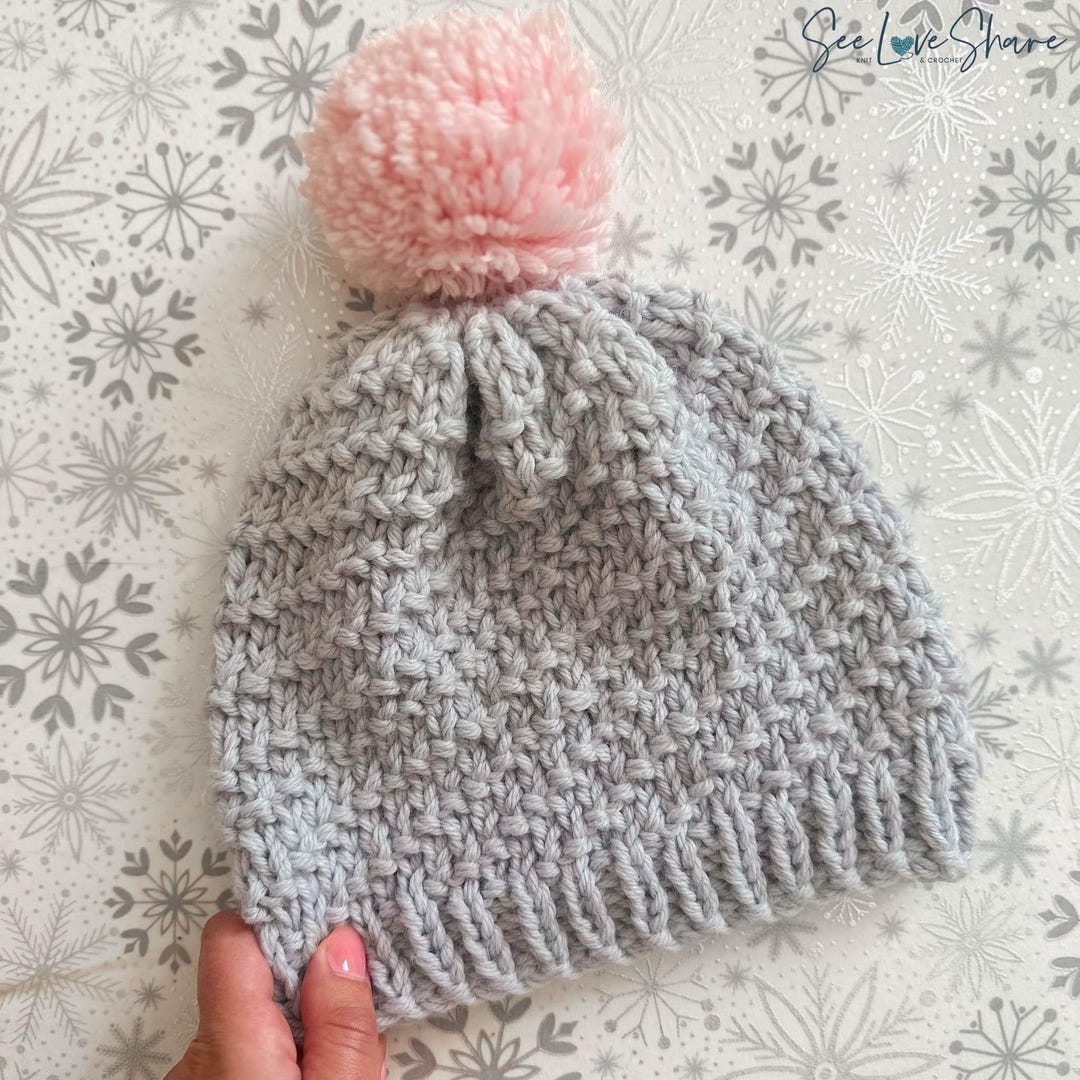 Quick & Cozy Knit Beanie Pattern – Perfect 2-hour PATTERN! Beginner ...