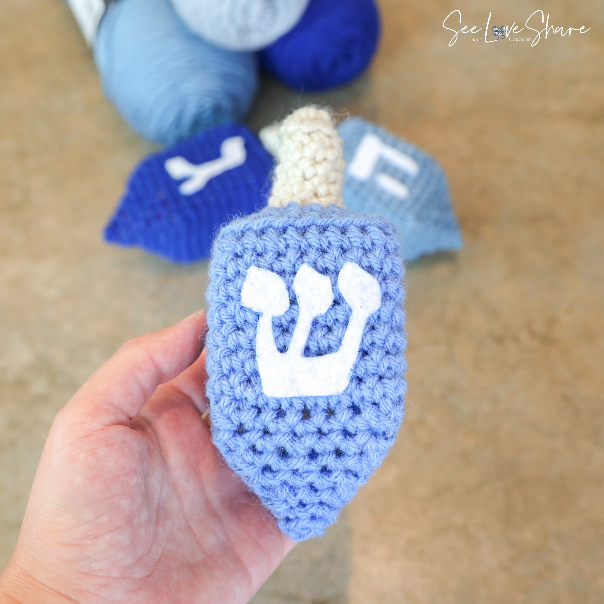 Crochet Dreidel Pattern – DIY Crochet Hanukkah Toy Craft, Amigurumi ...