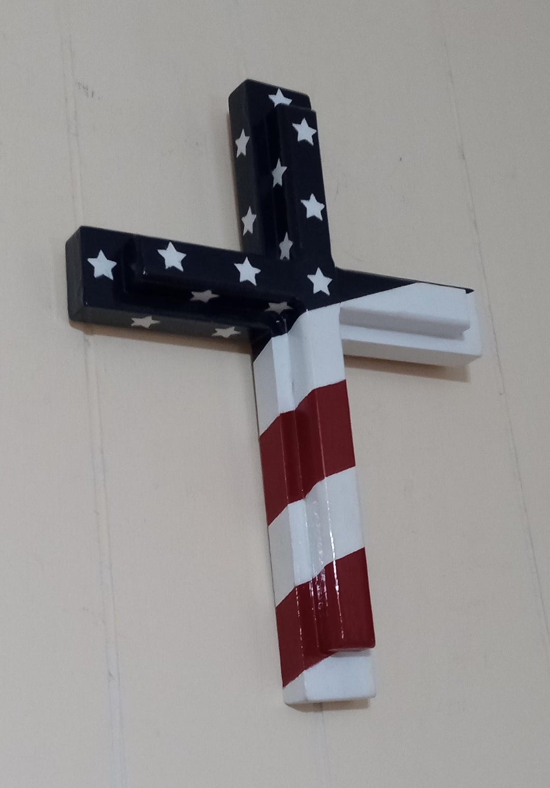 American Flag Cross / Patriotic Wood Cross - Etsy