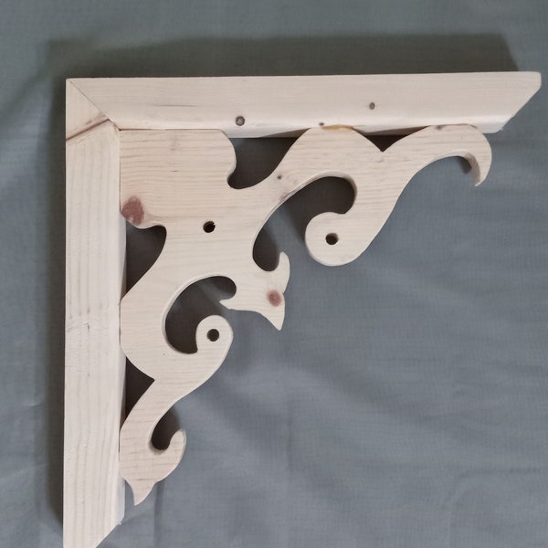 Wood Shelf Bracket Scroll - Etsy
