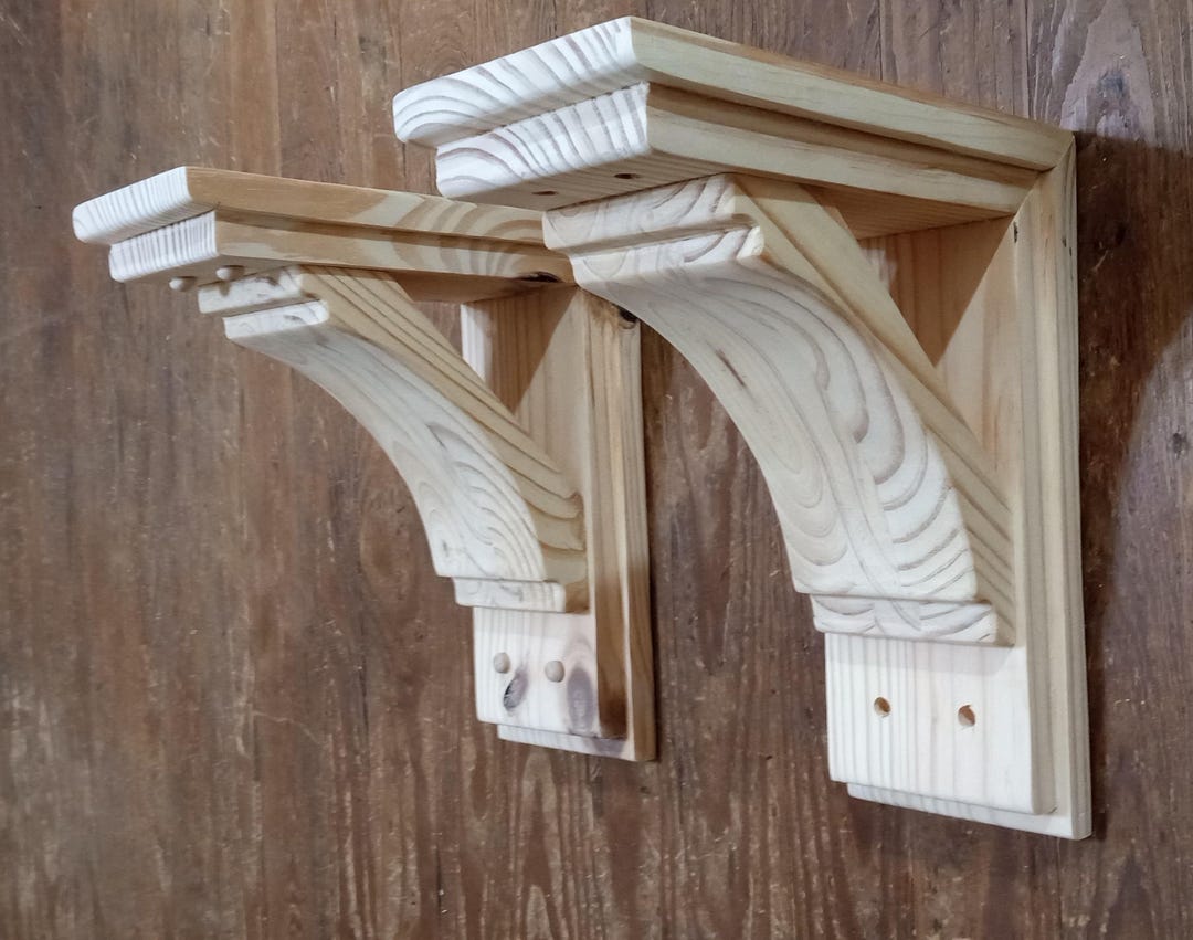 5 Inch WIDE Large Handmade Old Barn Style Corbels PAIR - Etsy