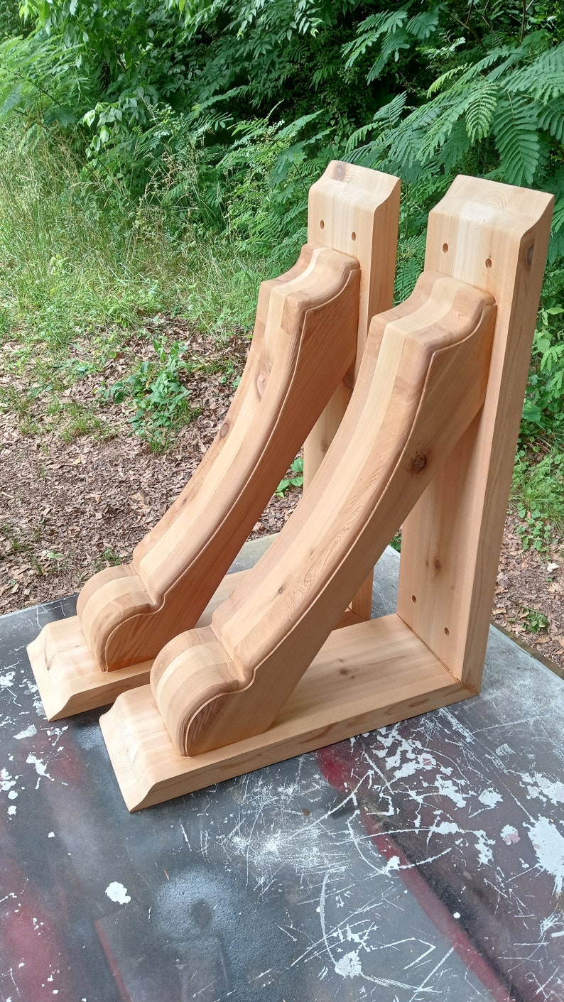 Extra Large Cedar Corbels Pair - Etsy
