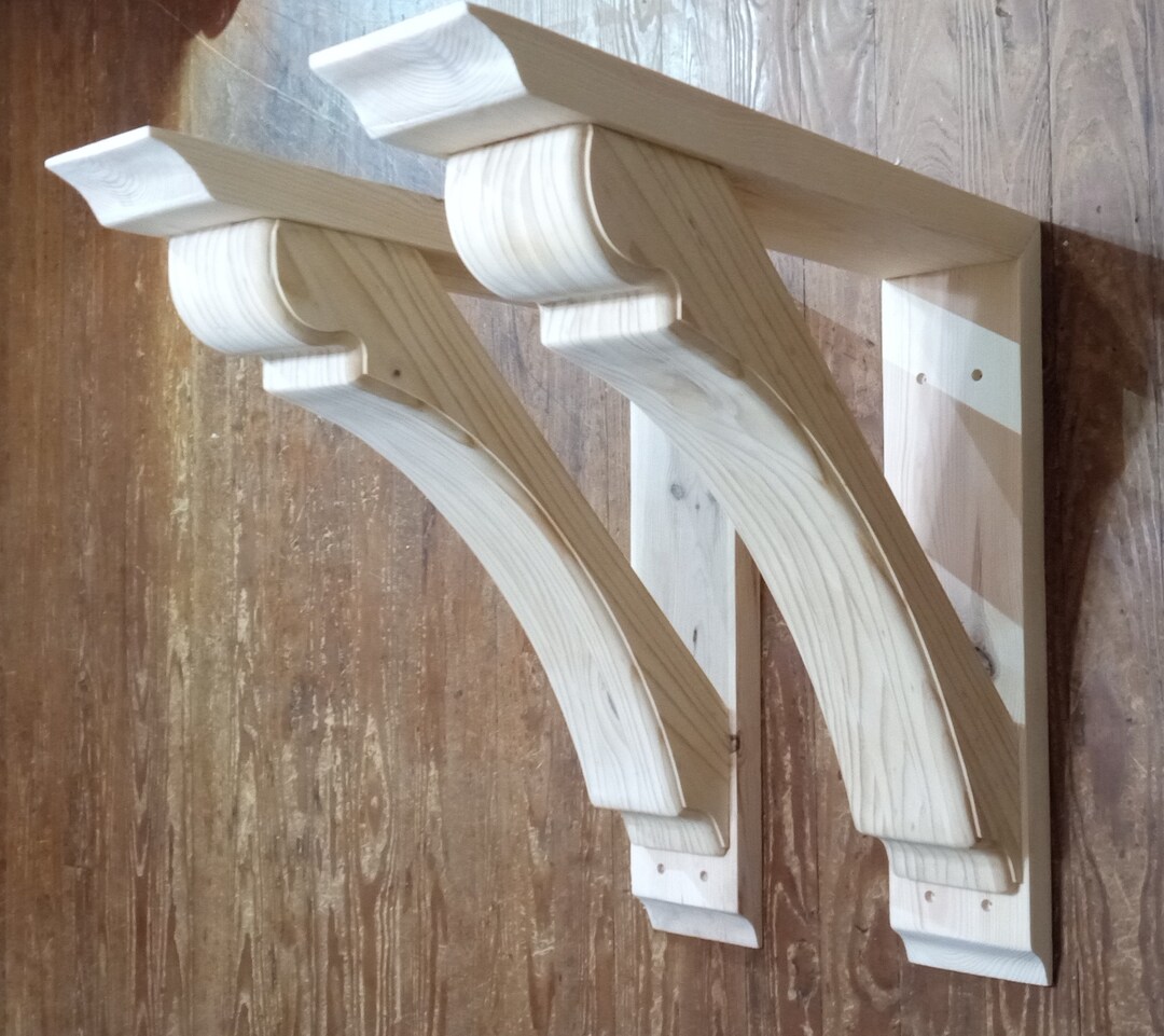 Handmade Extra Large Pine Corbels - Pair. - Etsy