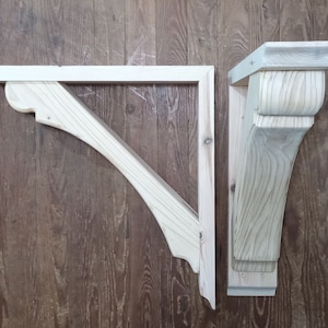 Handmade Extra Large Pine Corbels - Pair. - Etsy