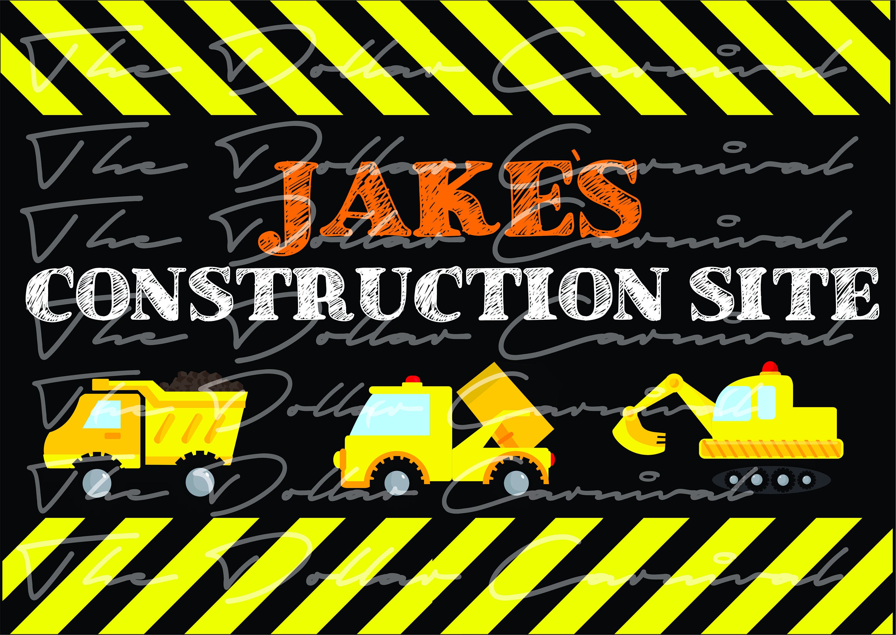 Construction Party Banner, Boys Construction Party Decor (DIGITAL FILE ...