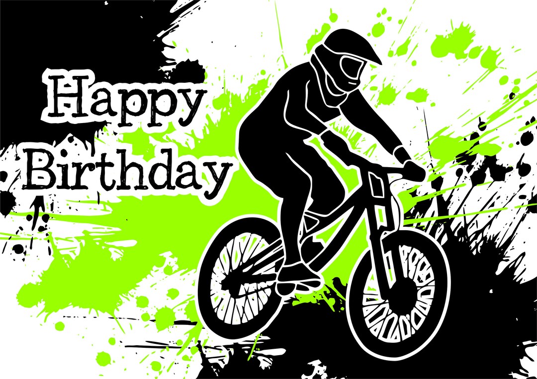 Mountain Bike Birthday Banner - Etsy