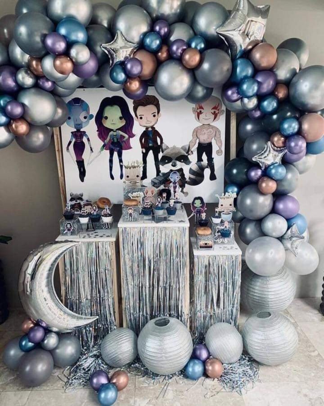 Birthday Banner Galaxy Guardian's , Party Backdrop - Etsy