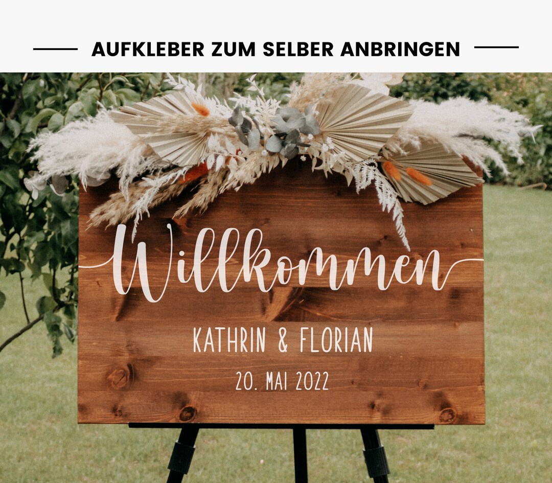 Sticker for Welcome Sign frieda Plain Sticker for Wedding Sign Vinyl ...